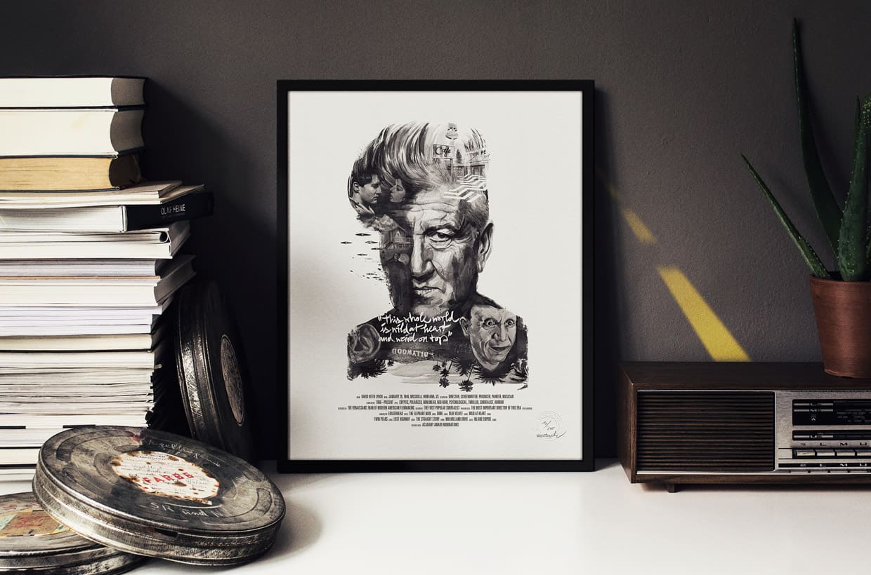 Spectacular David Lynch Portrait Incorporates Scenes From His Films ...