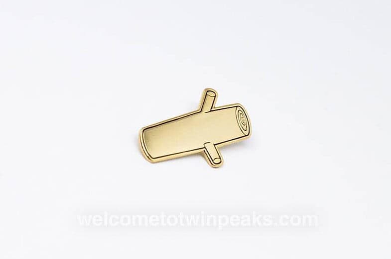 Golden Log Enamel Pin