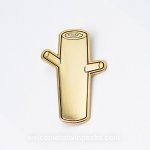 Golden Log Enamel Pin