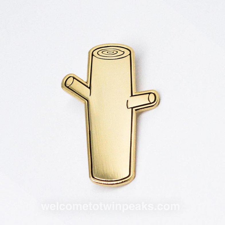 Golden Log Enamel Pin