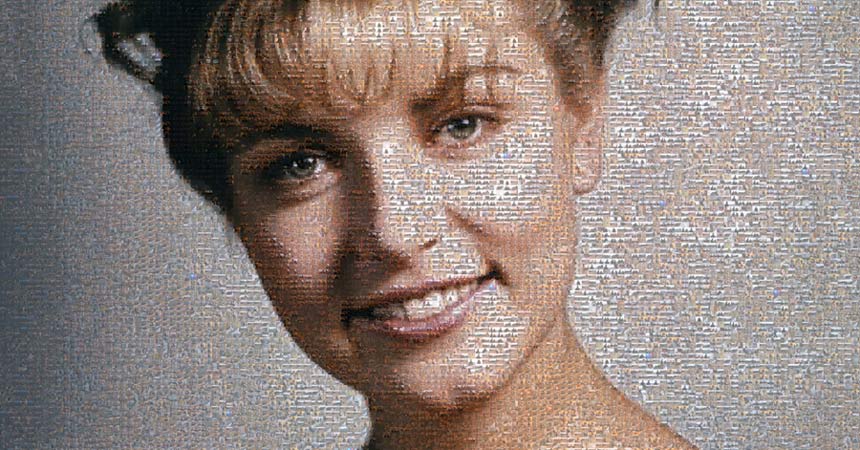 Laura Palmer Photo Mosaic Made Twin Peaks Pilot Stills