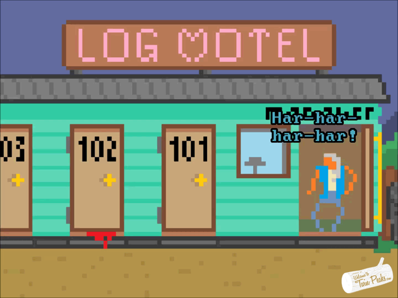 The Log Motel Incidence, A Twin Peaks Inspired Pixel Art Animation ...