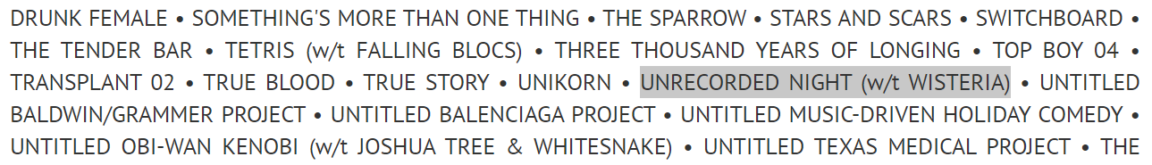 “Unrecorded Night” Likely Title Of David Lynch's New Netflix