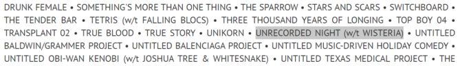 “Unrecorded Night” Likely Title Of David Lynch's New Netflix