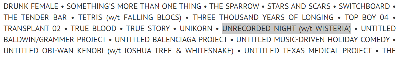 “Unrecorded Night” Likely Title Of David Lynch's New Netflix